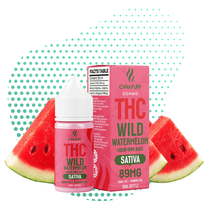 THC Liquid 89mg - Wild Watermelon, juicy flavor & strong effects